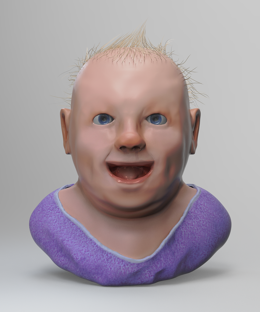 My attempt at sculpting a baby bust - ZBrushCentral