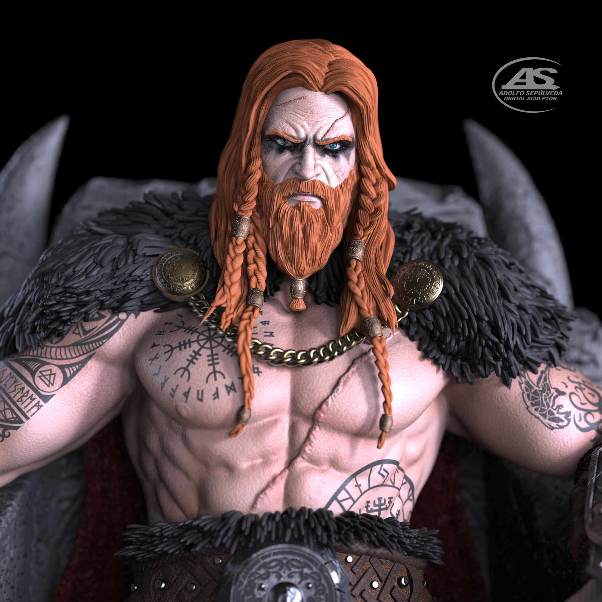 Viking Thor on Throne - ZBrushCentral