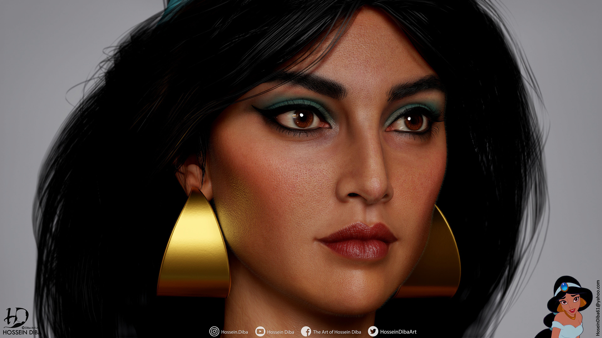 3D Model of Princess Jasmine (Real Time) - ZBrushCentral