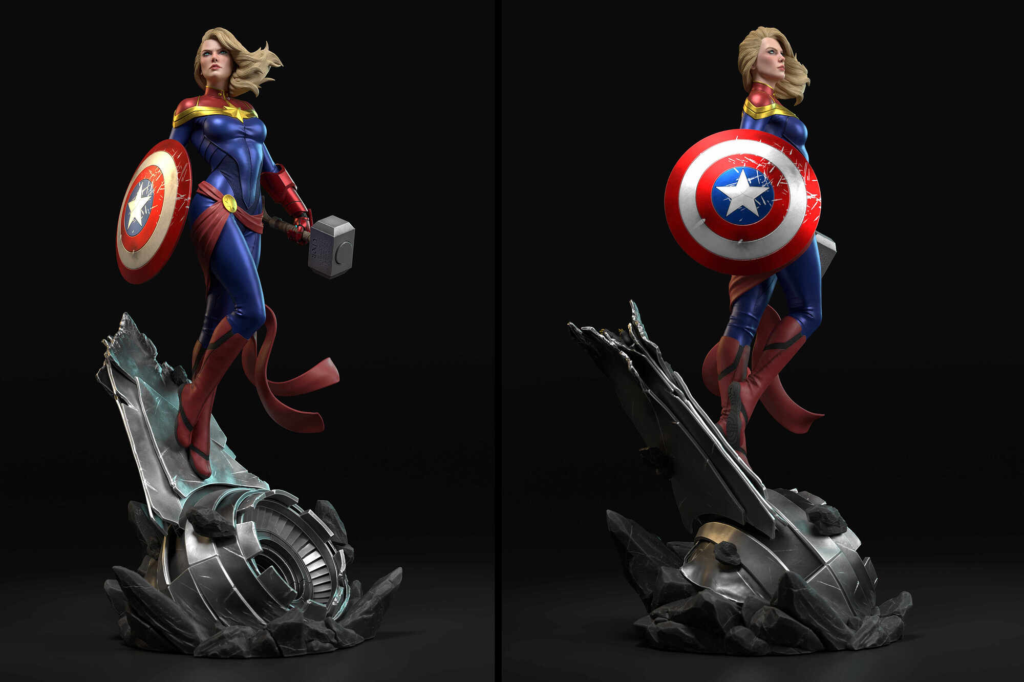 Captain Marvel - Collectible fan art - ZBrushCentral