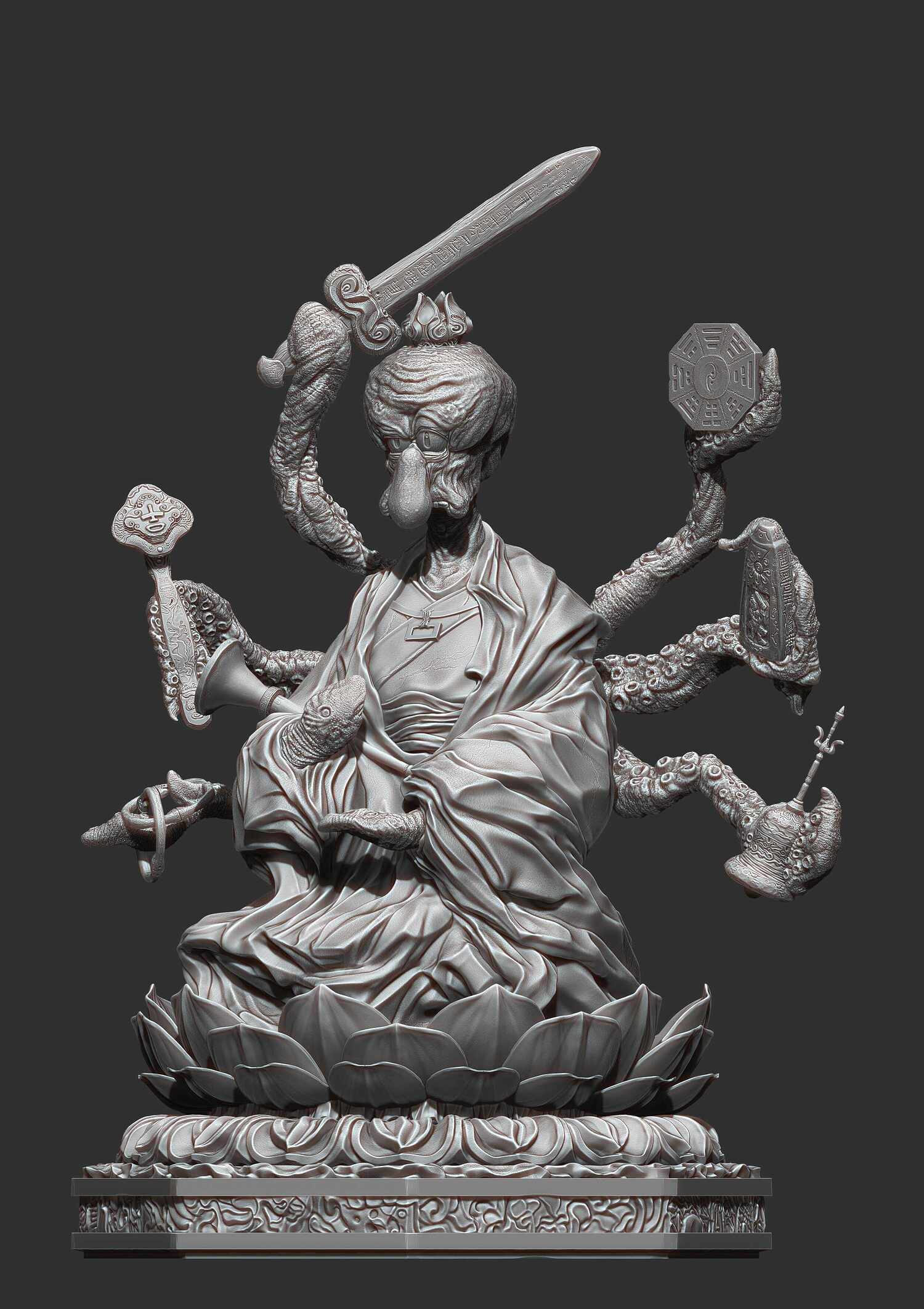 Eight-Armed Lord Octopus the Great - ZBrushCentral