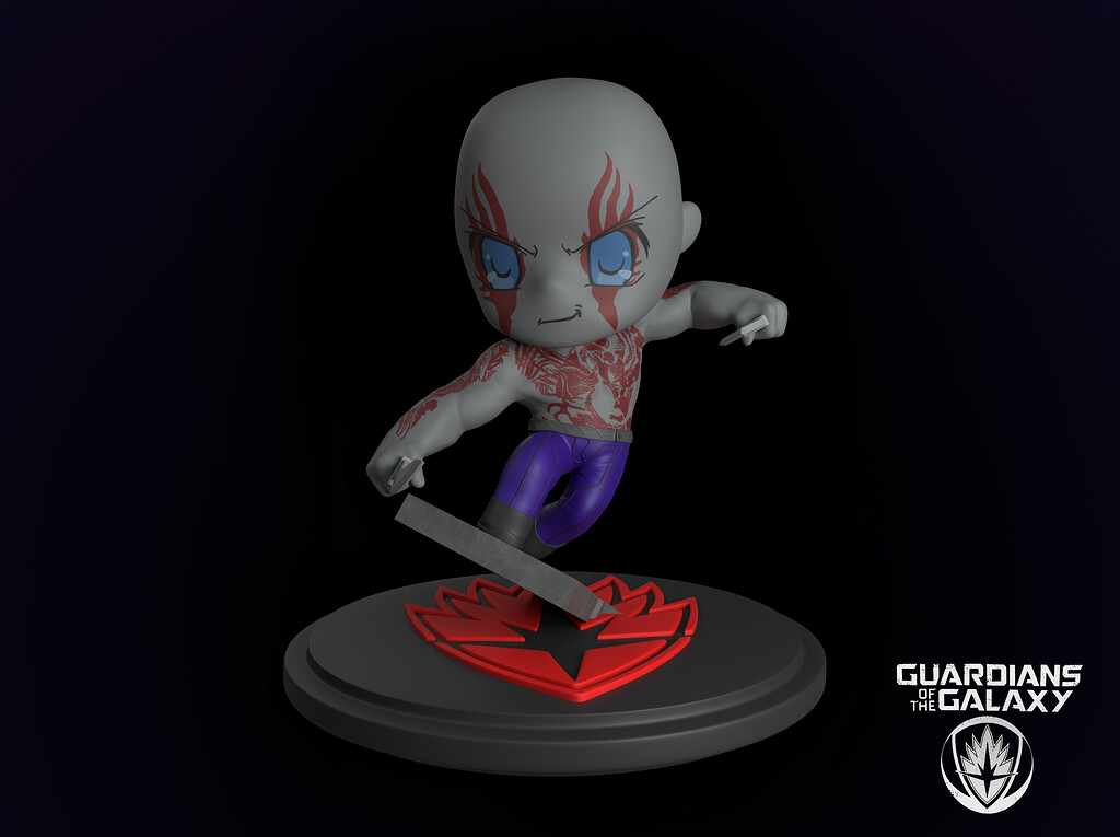 Drax Chibi - Guardians of the galaxy - ZBrushCentral