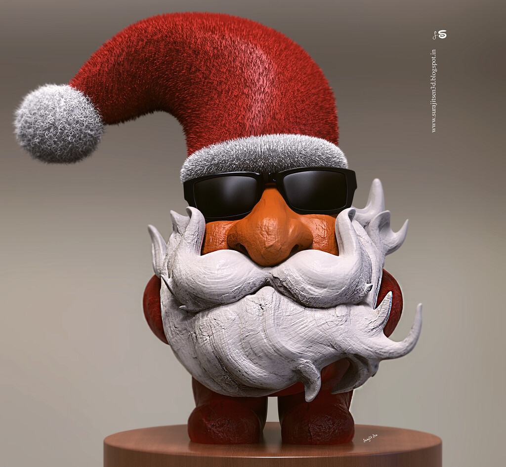 Smart Santa -Digital Sculpture_by Surajit Sen - ZBrushCentral