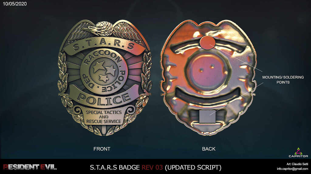 "Resident Evil: Welcome to Racoon City" S.T.A.R.S & RPD Badges Props ...