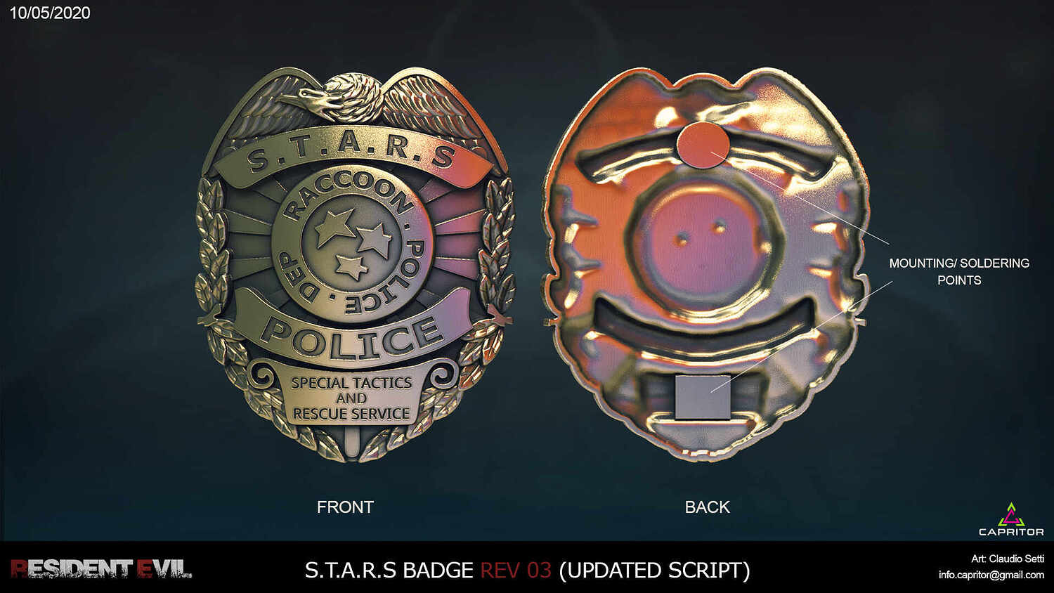 "Resident Evil: Welcome to Racoon City" S.T.A.R.S & RPD Badges Props ...