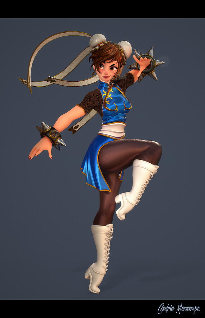 Chun-Li / Street Fighter Fan Art (realtime) - ZBrushCentral