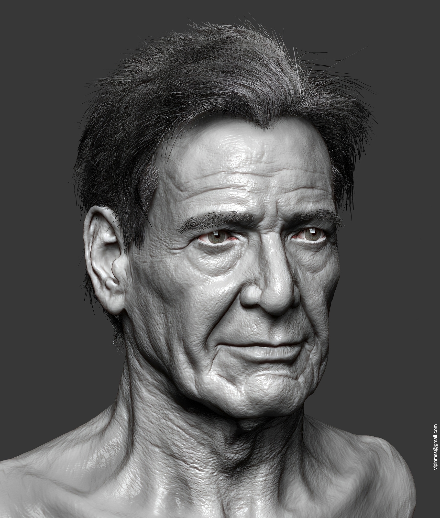 Harrison Ford portrait Study - ZBrushCentral