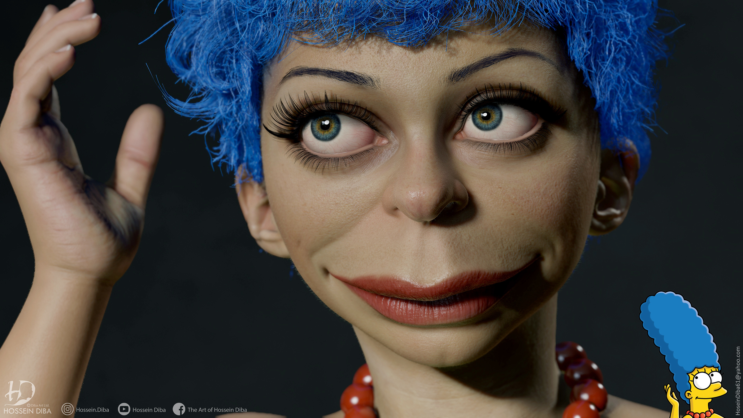 3D Model of Marge Simpson(Real time) - ZBrushCentral