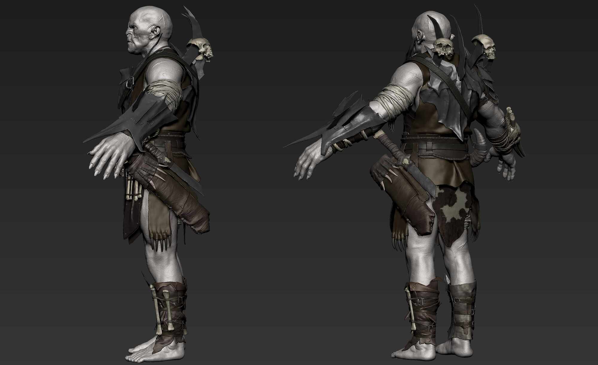 Pale orc hunter - unreal cinematic character - ZBrushCentral