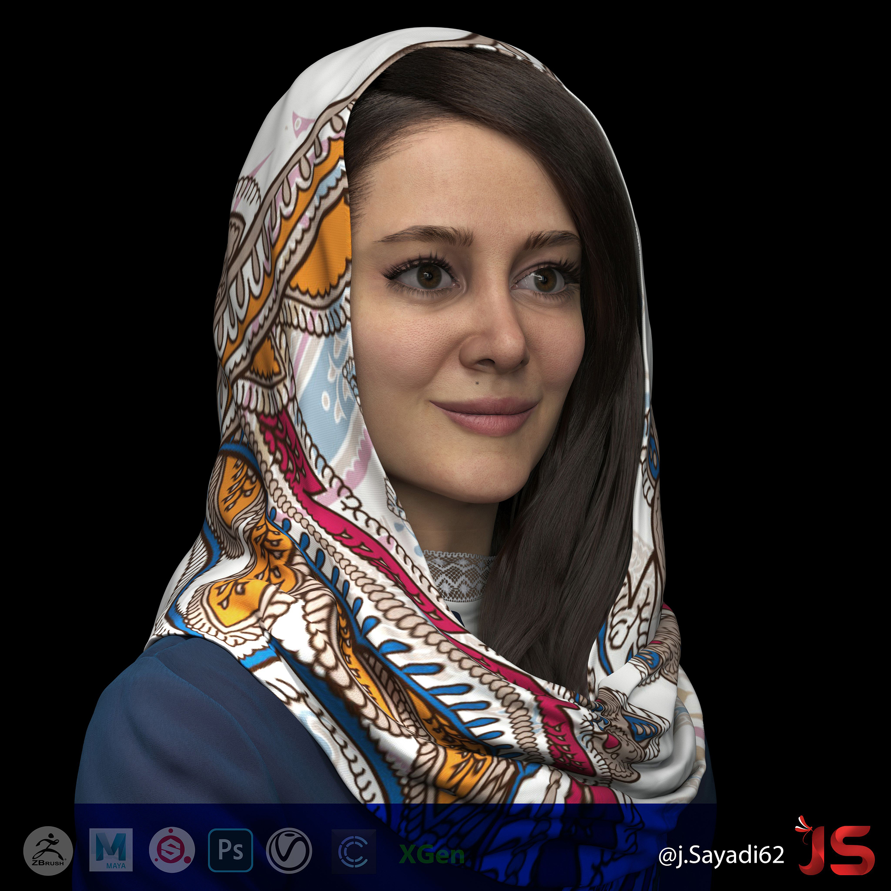 This is my new art work : character of elnaz habibi (iranian actor) - ZBrushCentral