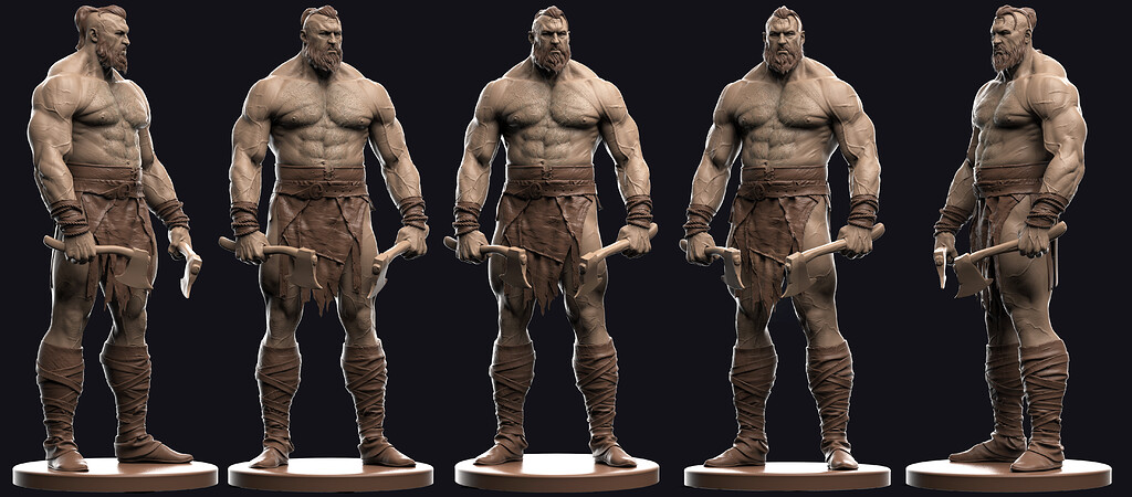 Barbarian character study - ZBrushCentral