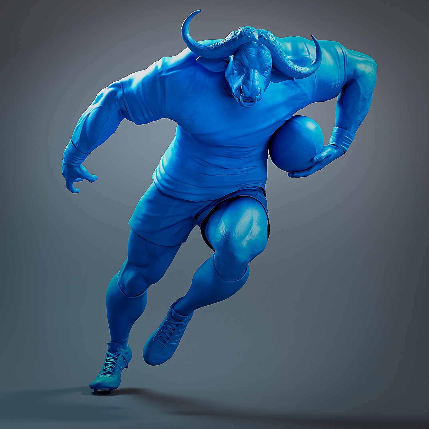 Blue Bull Rugby Mascot - ZBrushCentral