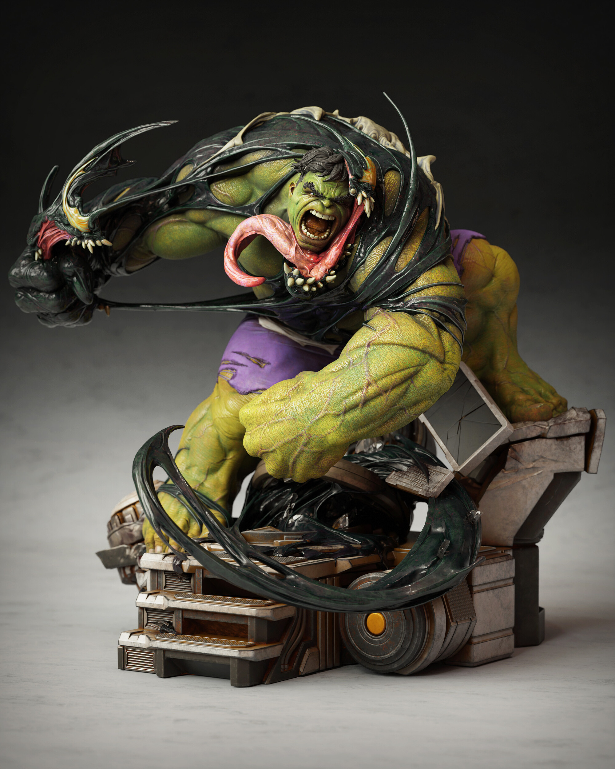 Venomized Hulk - ZBrushCentral