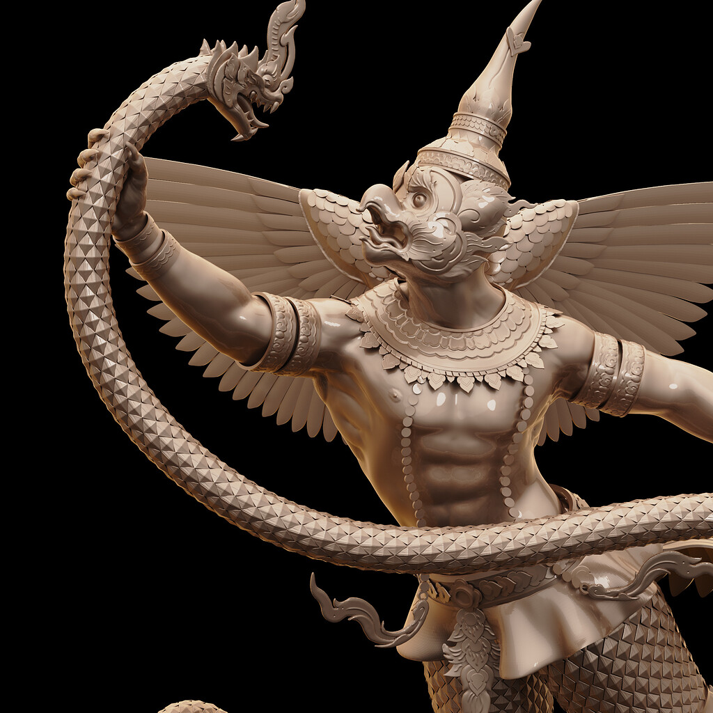Garuda vs. Naga - ZBrushCentral