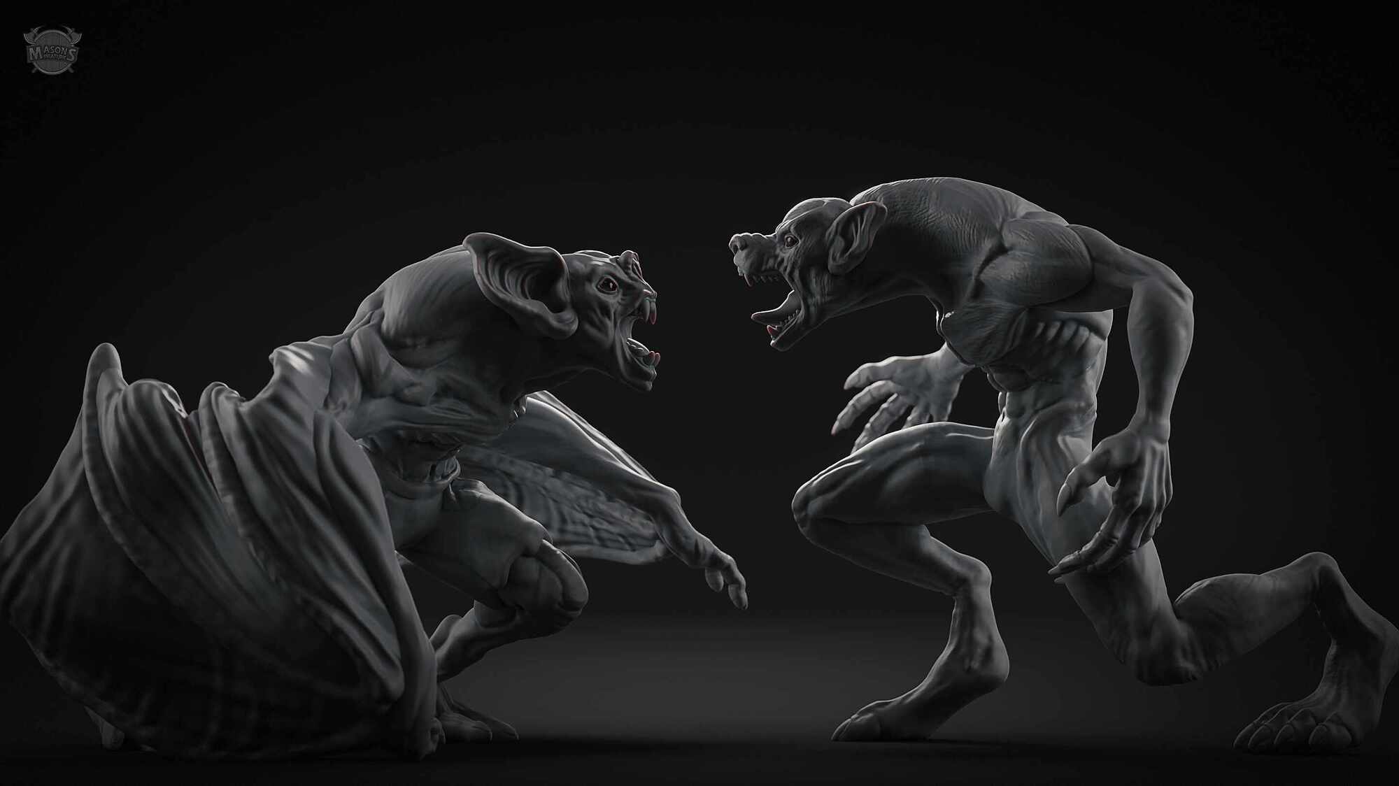 Werewolf VS Werebat - ZBrushCentral