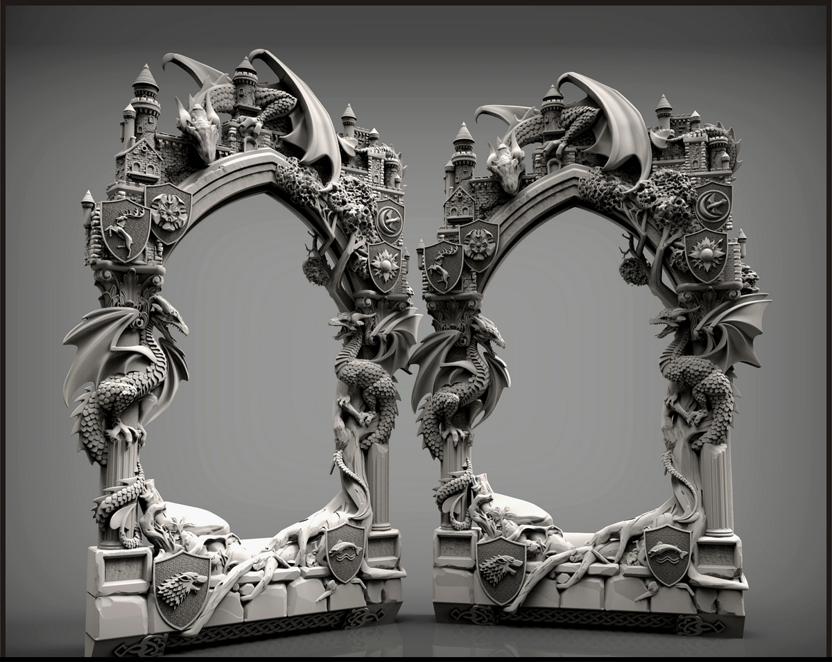Mirror frame - Relief for CNC - ZBrushCentral