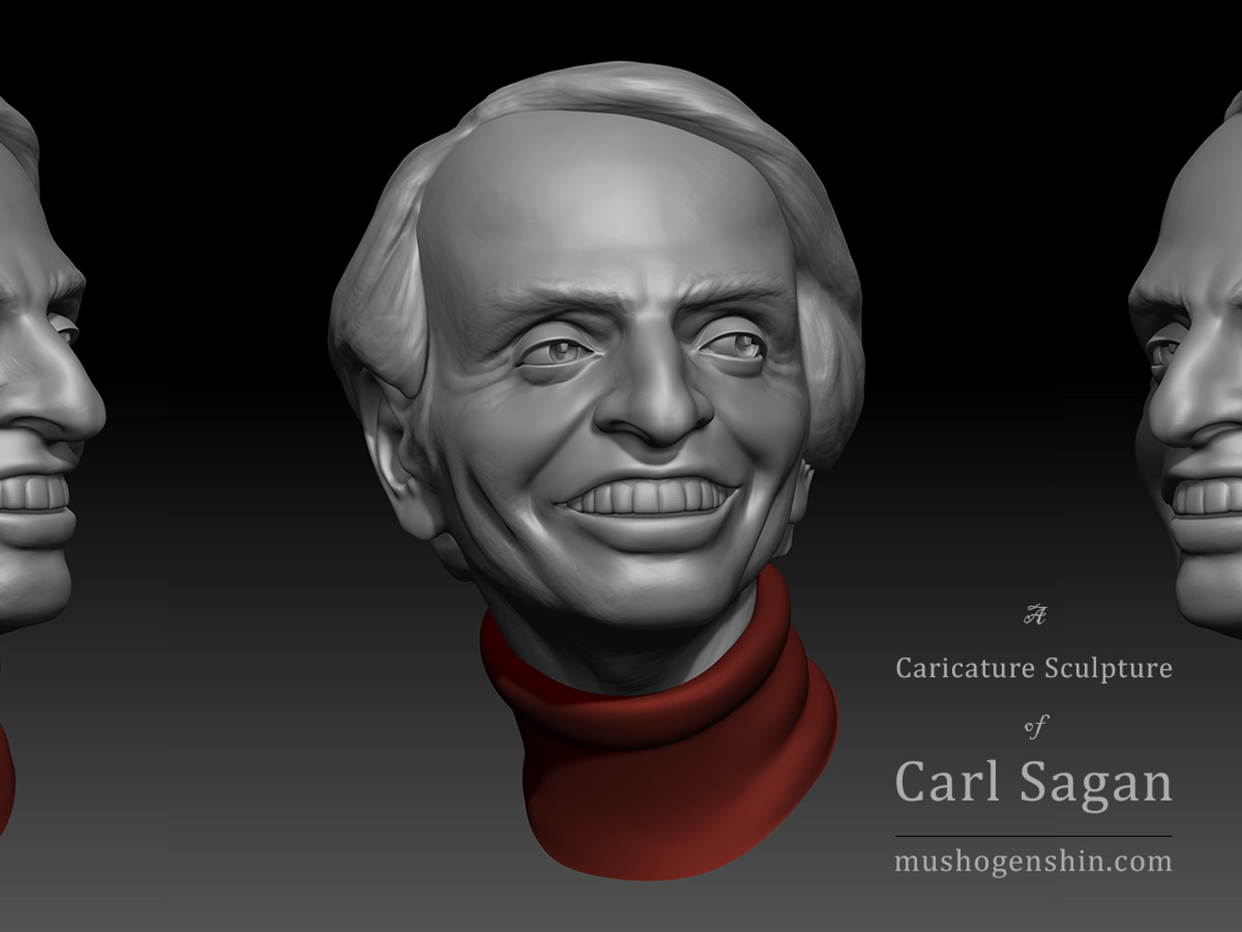 Caricature Sculpt of Carl Sagan - ZBrushCentral