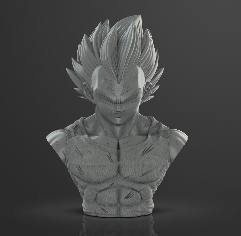 Majin Vegeta Bust.I hope you like it - ZBrushCentral
