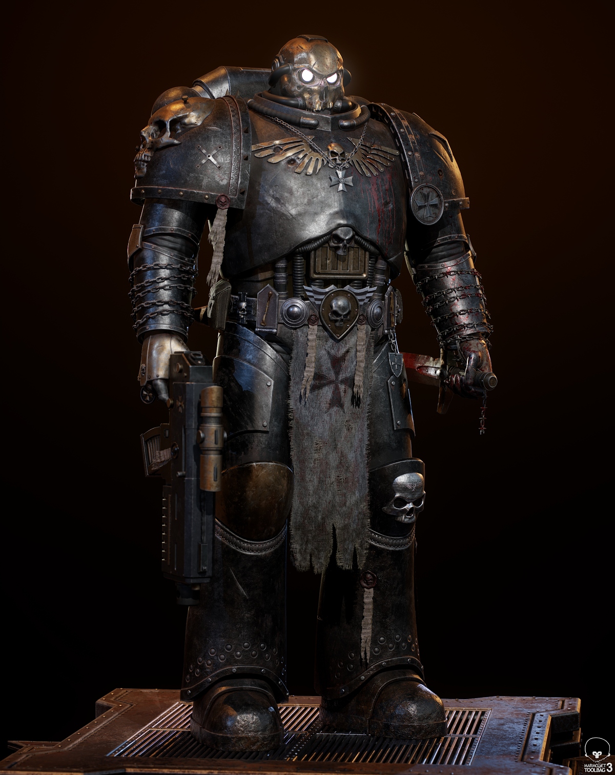 Black Templar Chaplain - ZBrushCentral