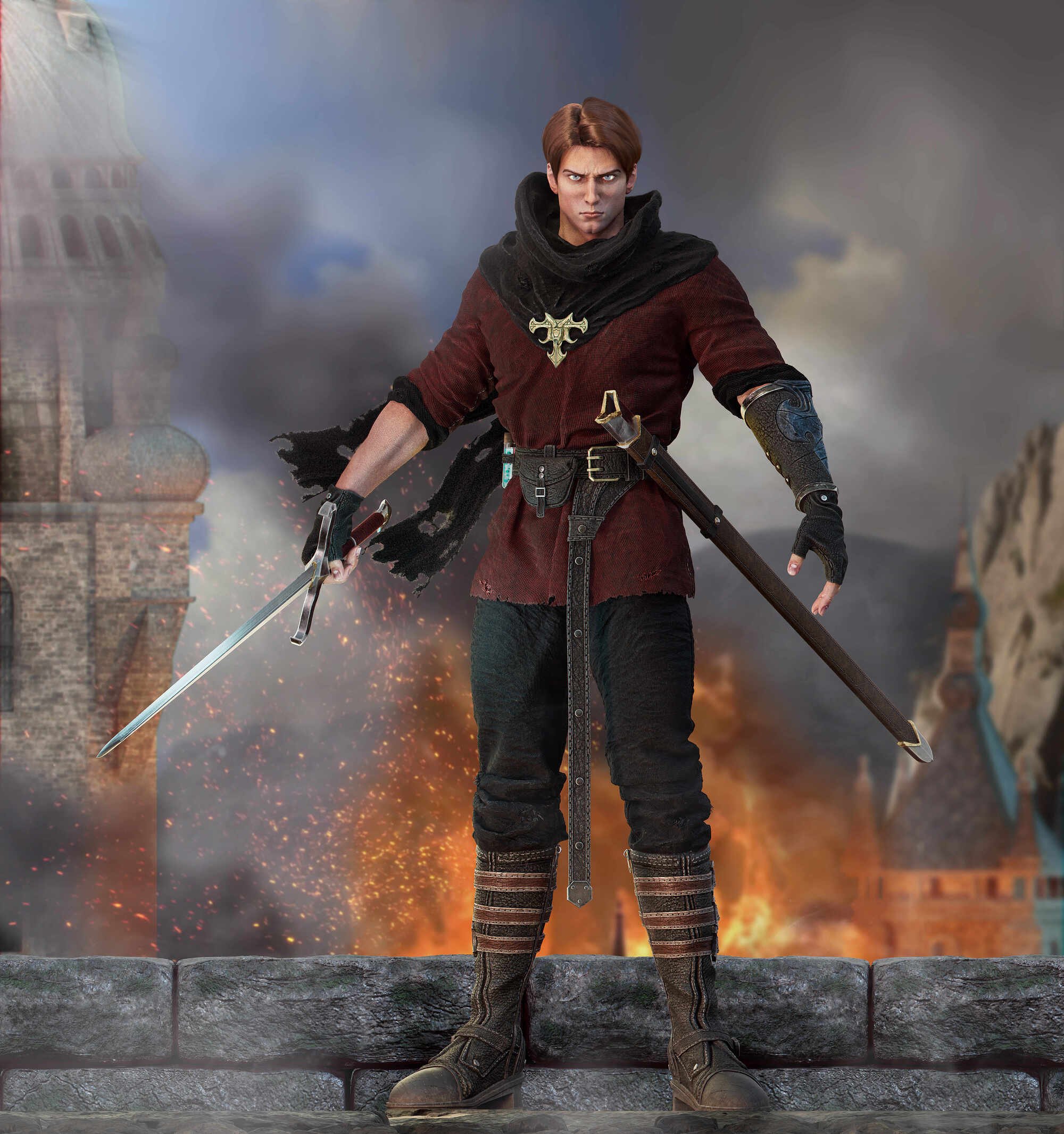 Red swordman - ZBrushCentral