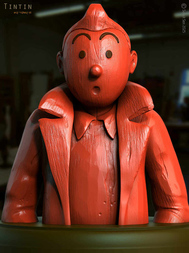 Tintin - Digital Sculpture by Surajit Sen - ZBrushCentral