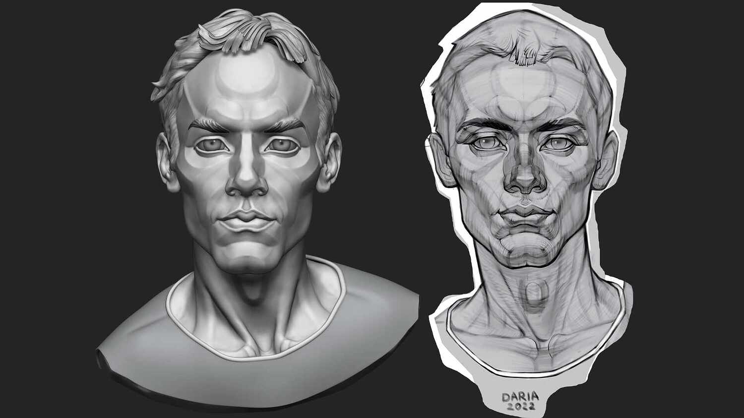 Male 3D sketch - ZBrushCentral