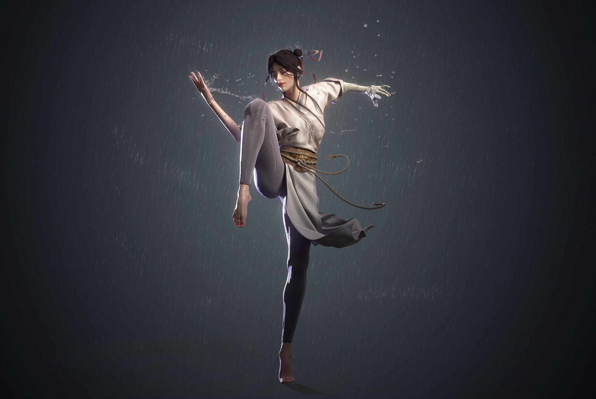 Rainy night shake闭眼美女 - ZBrushCentral