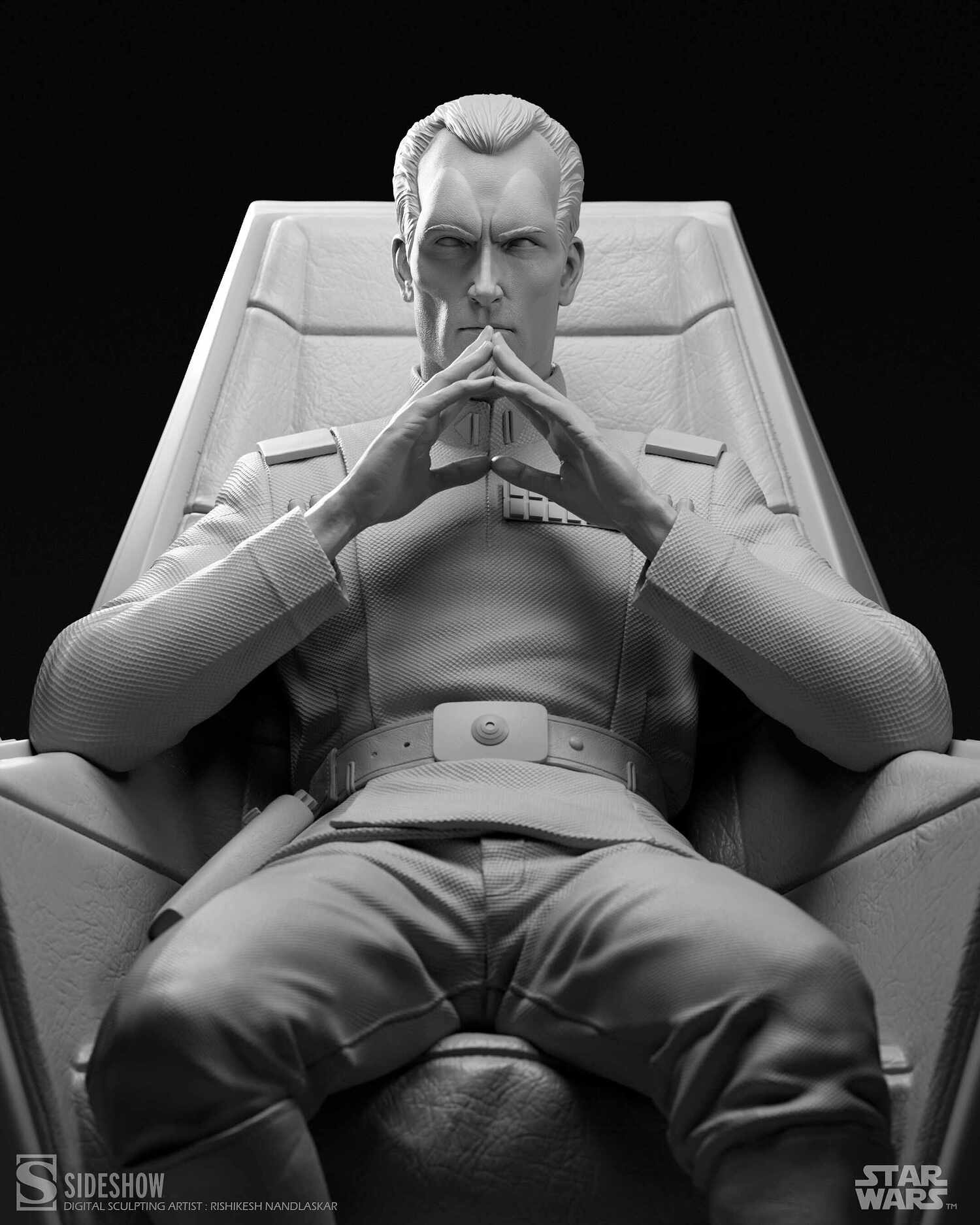 Grand Admiral Thrawn Collectible Statue Sculpt (SideShow) - ZBrushCentral