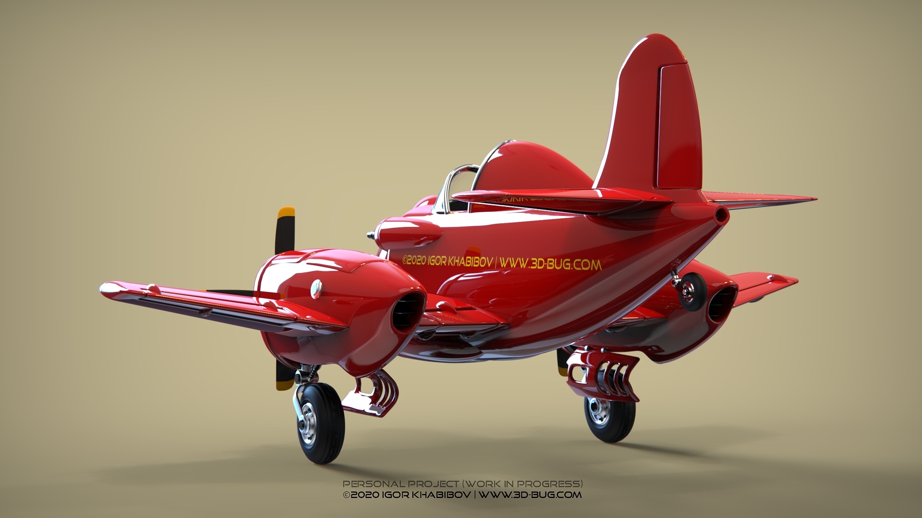 Fatty comic airplane - ZBrushCentral