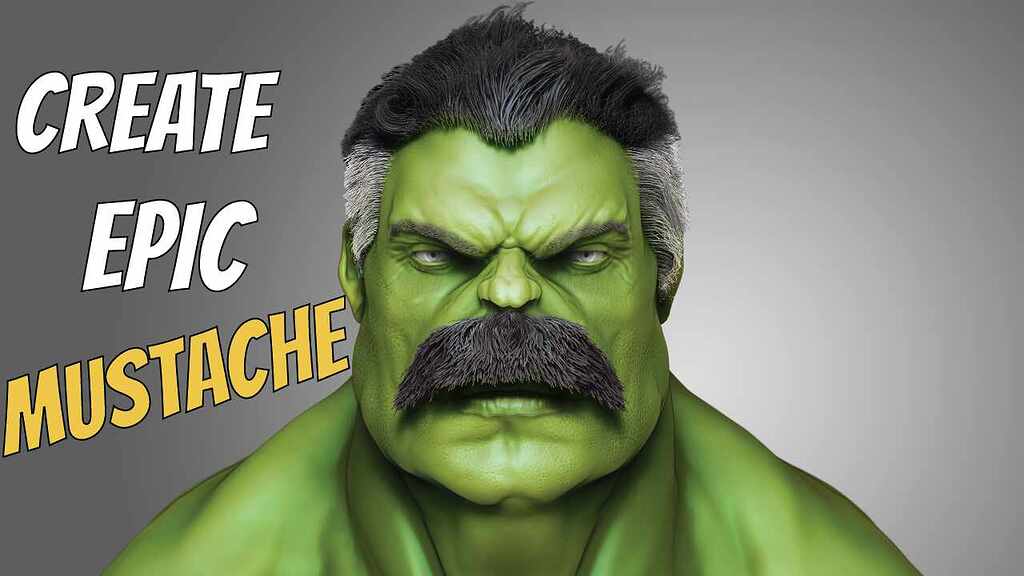 Create Epic Mustache in ZBrush (40 Seconds Tutorial) - ZBrushCentral