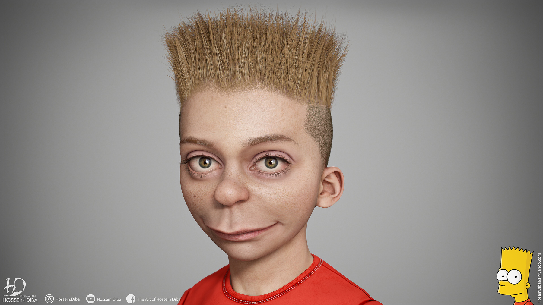 3D Model of Bart Simpson(Real time) - ZBrushCentral