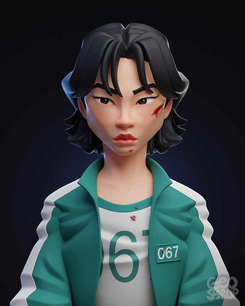 Player 067 (Squid Game) - Stylized sculpt - ZBrushCentral