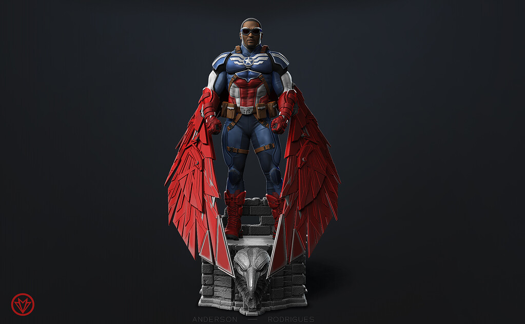 Falcon Sam Wilson - ZBrushCentral