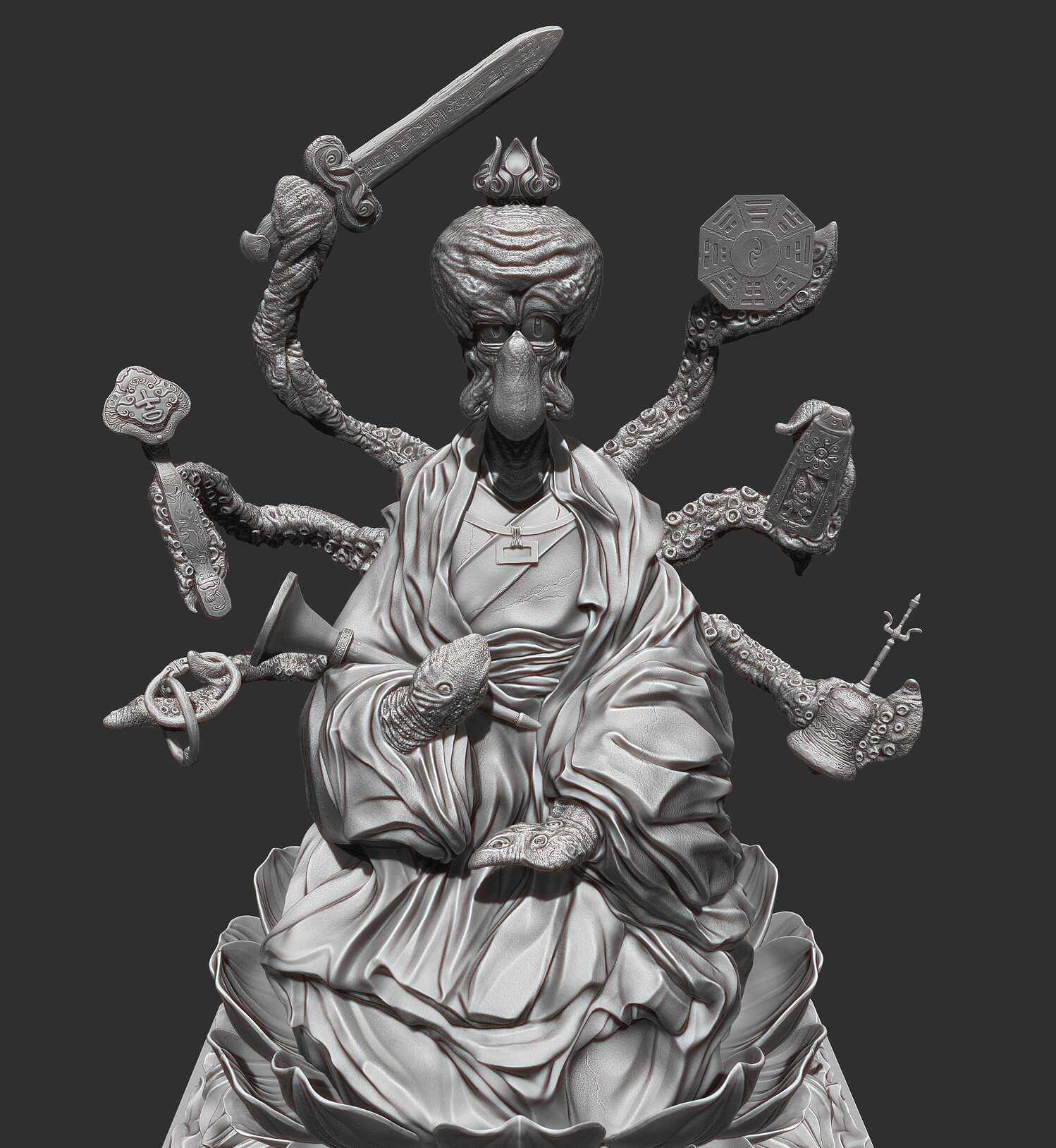 Eight-Armed Lord Octopus the Great - ZBrushCentral