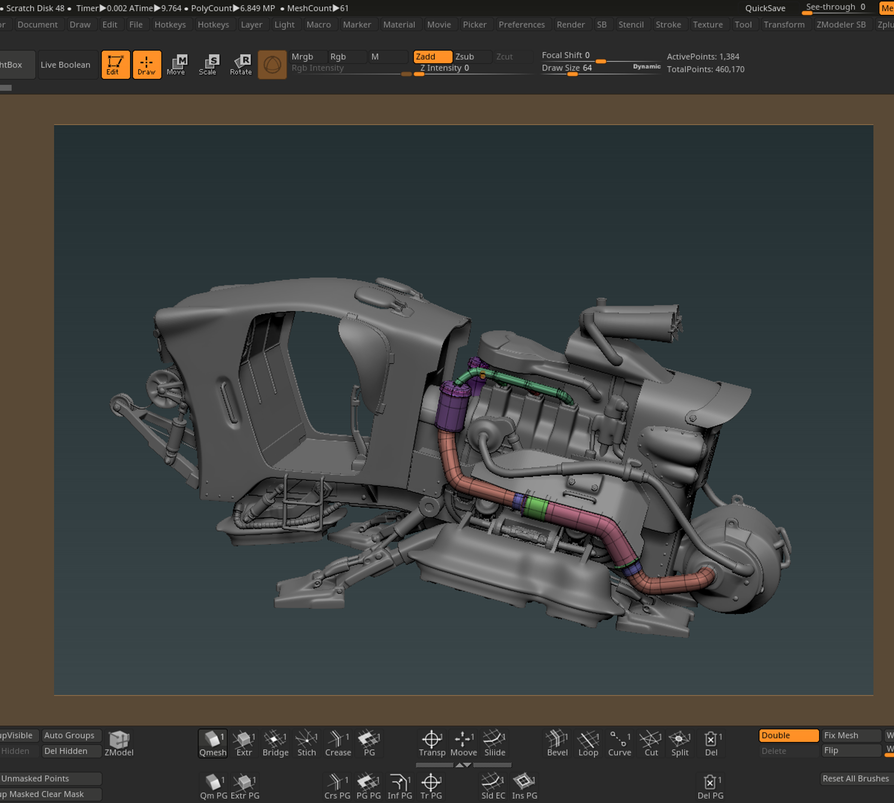 Classic modeling in ZModeler - ZBrushCentral