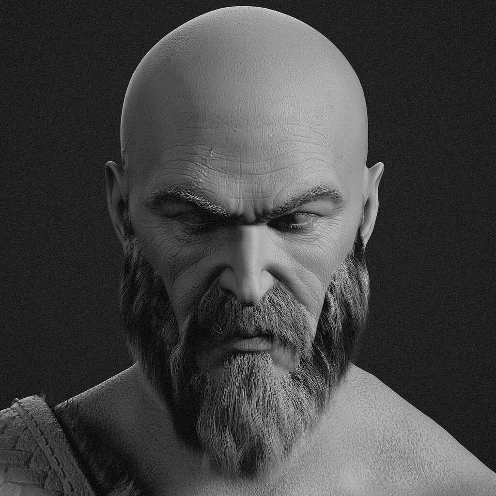 Kratos clay Render! - ZBrushCentral
