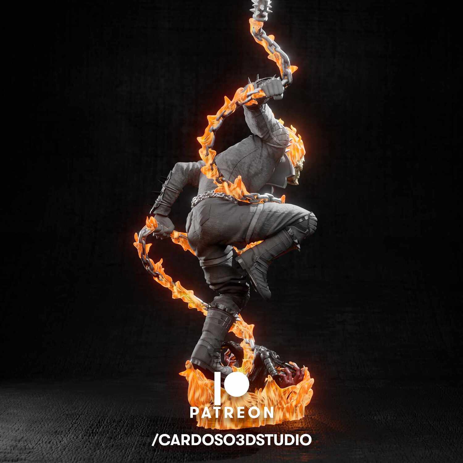Ghost Rider statue - ZBrushCentral