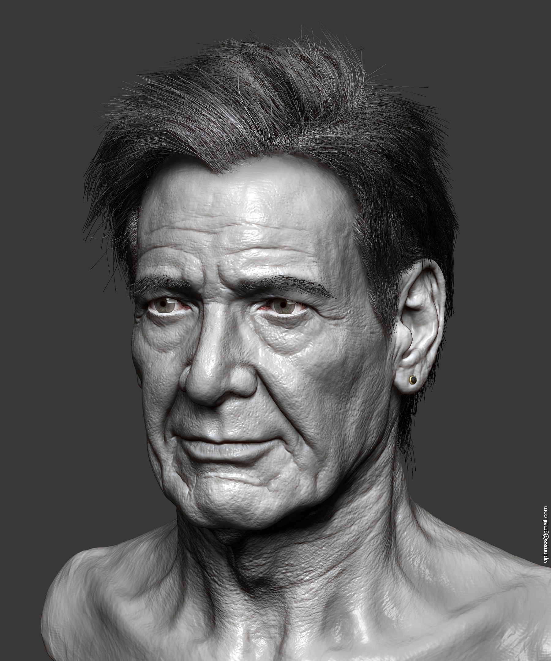 Harrison Ford portrait Study - ZBrushCentral