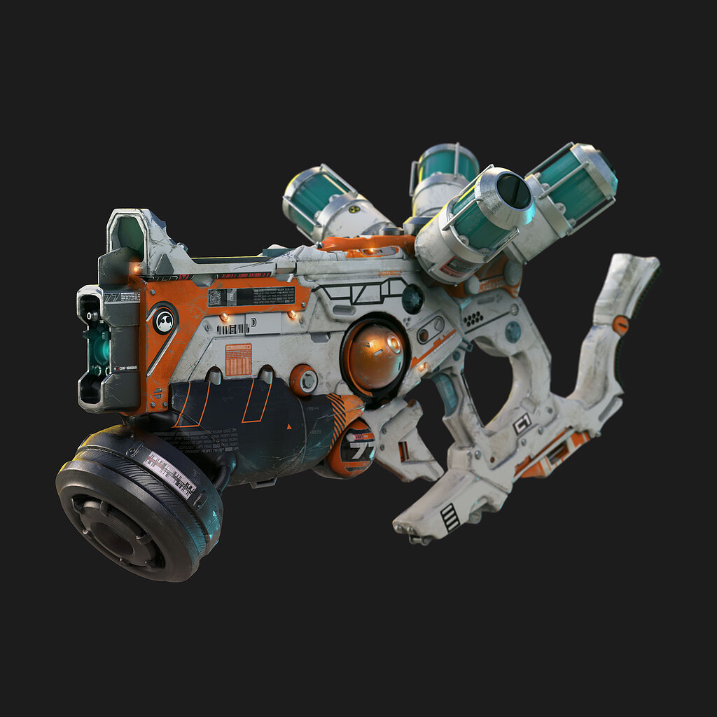 Alien weapon with process - ZBrushCentral