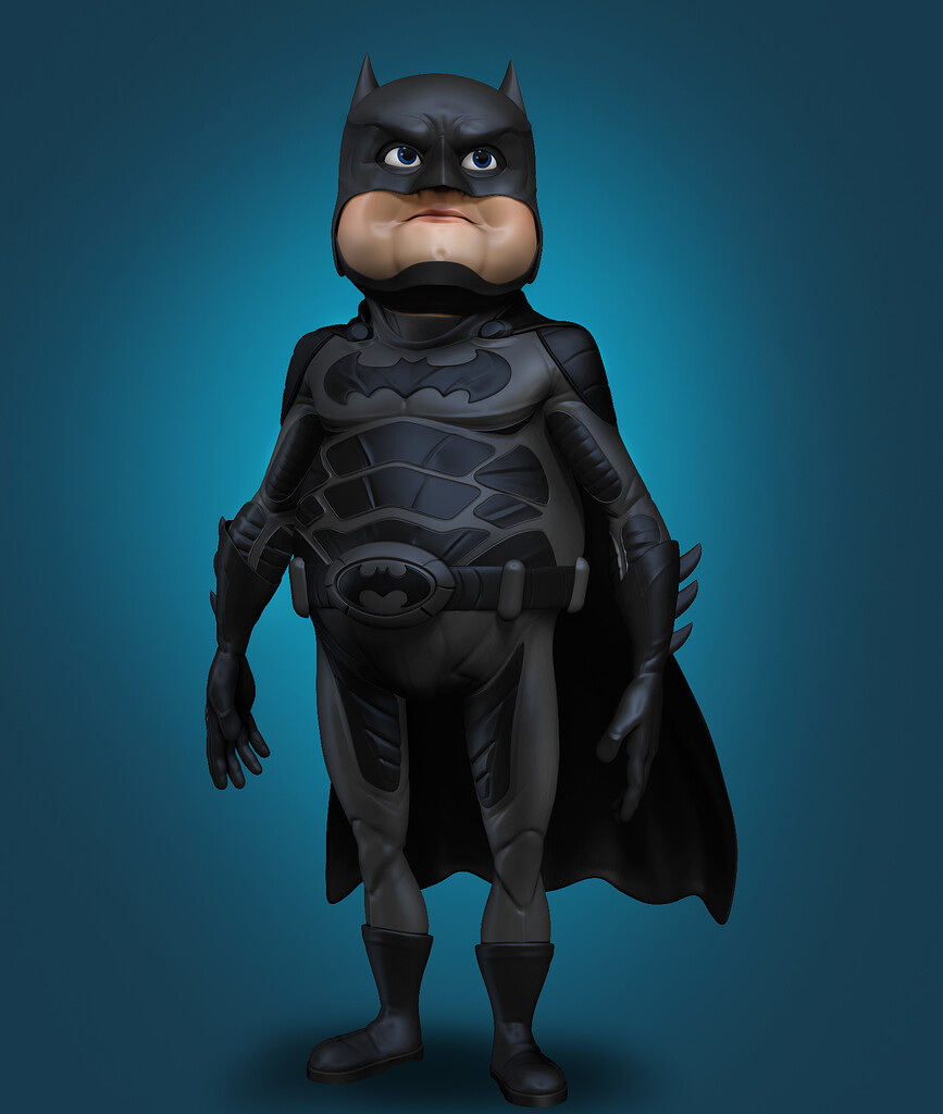 Batman turns into Fatman...because of the lockdown - ZBrushCentral
