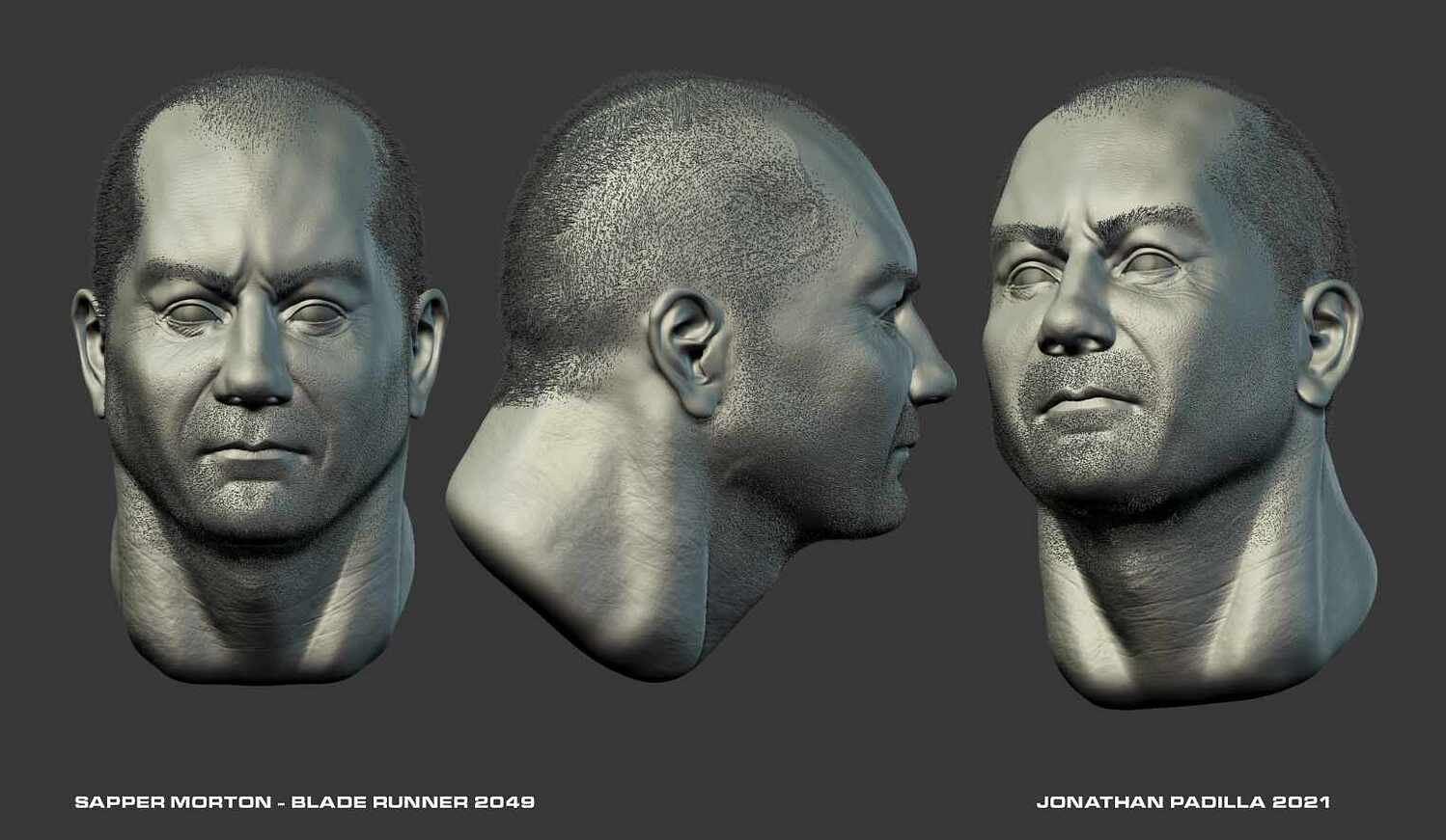Sapper Morton - Blade Runner 2049 Portrait Study - ZBrushCentral