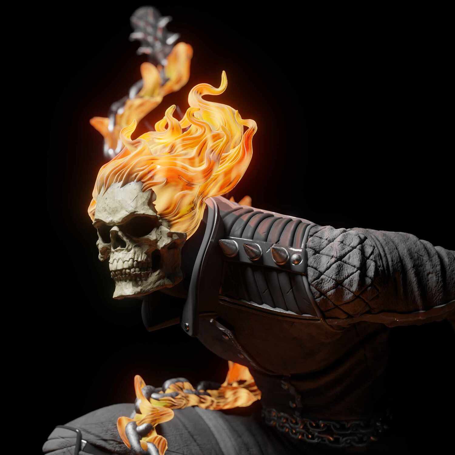 Ghost Rider statue - ZBrushCentral