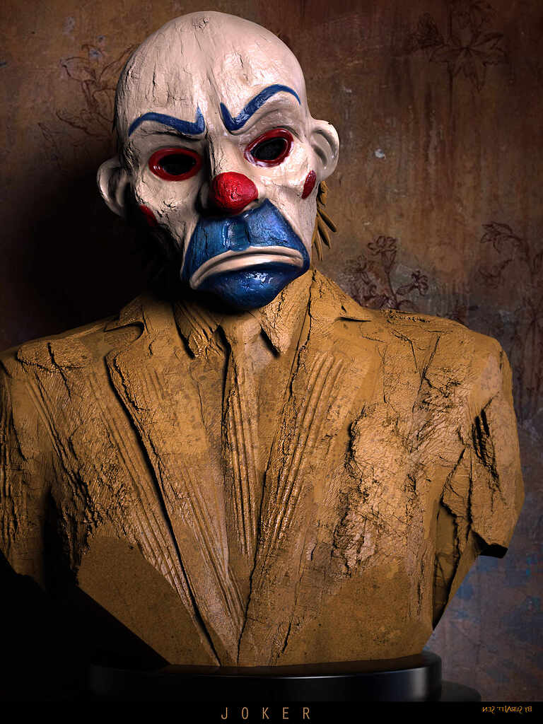 Joker-Mask –Digital Sculpture by Surajit Sen - ZBrushCentral