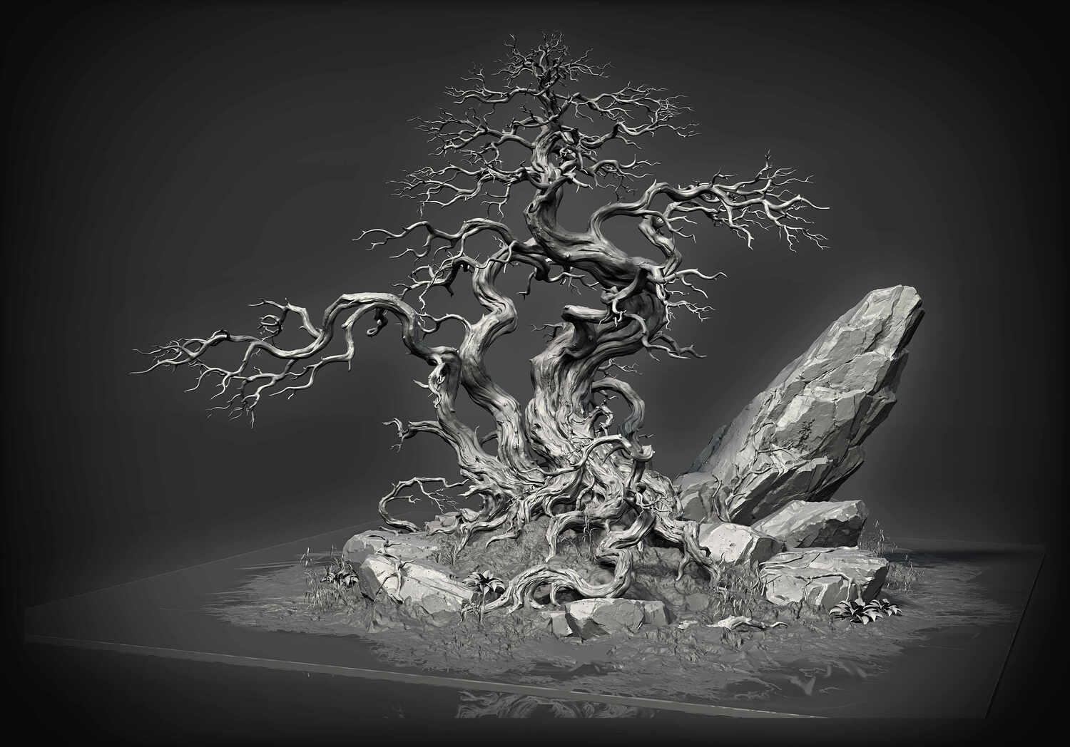 Carving a withered tree - ZBrushCentral