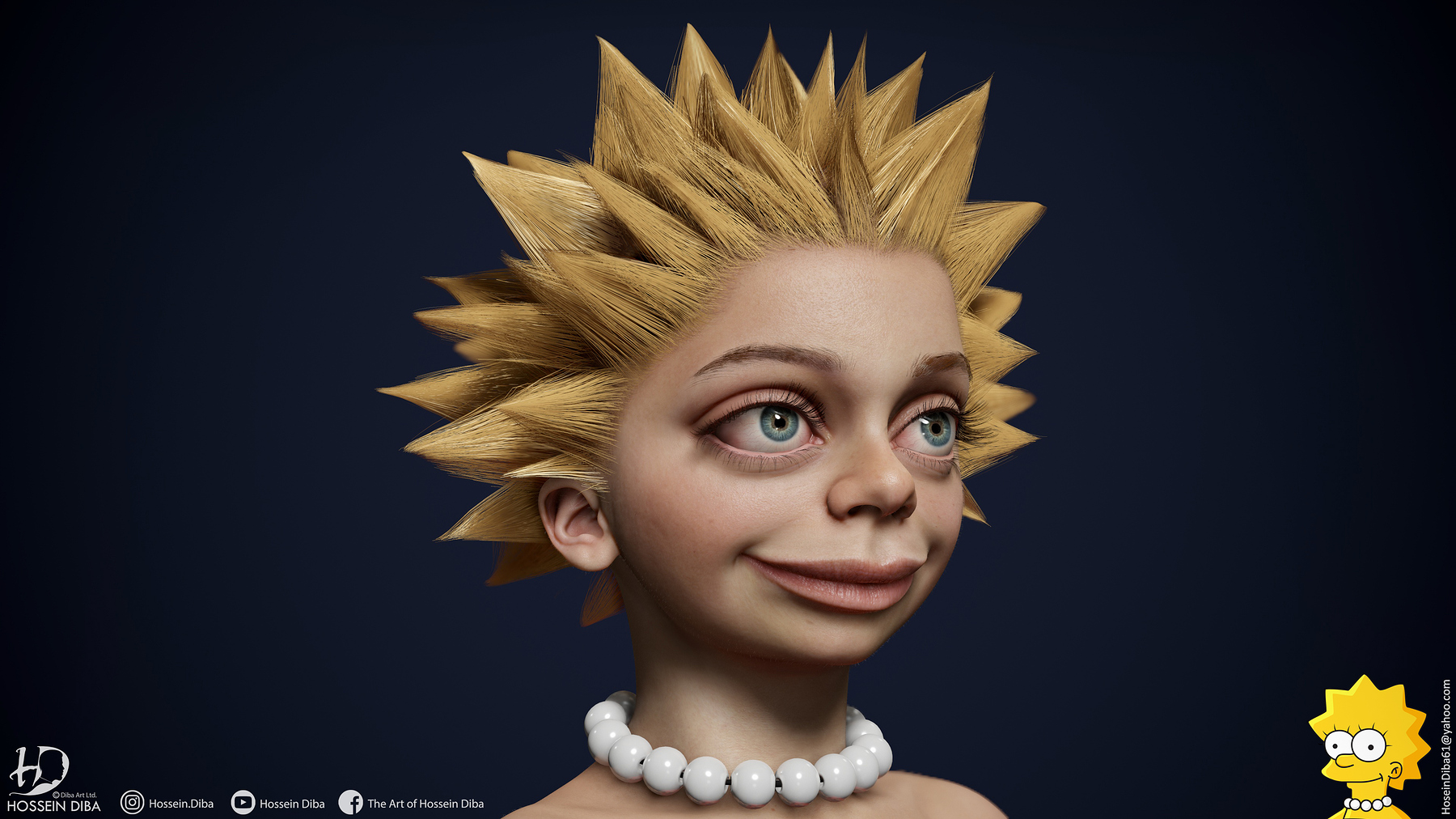 3D Model of Lisa Simpson(Real time) - ZBrushCentral