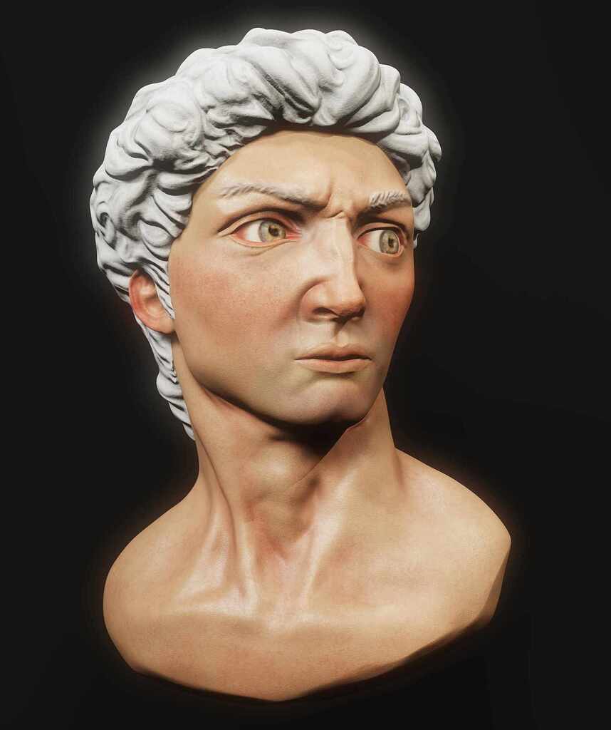 David statue with skin texture - ZBrushCentral