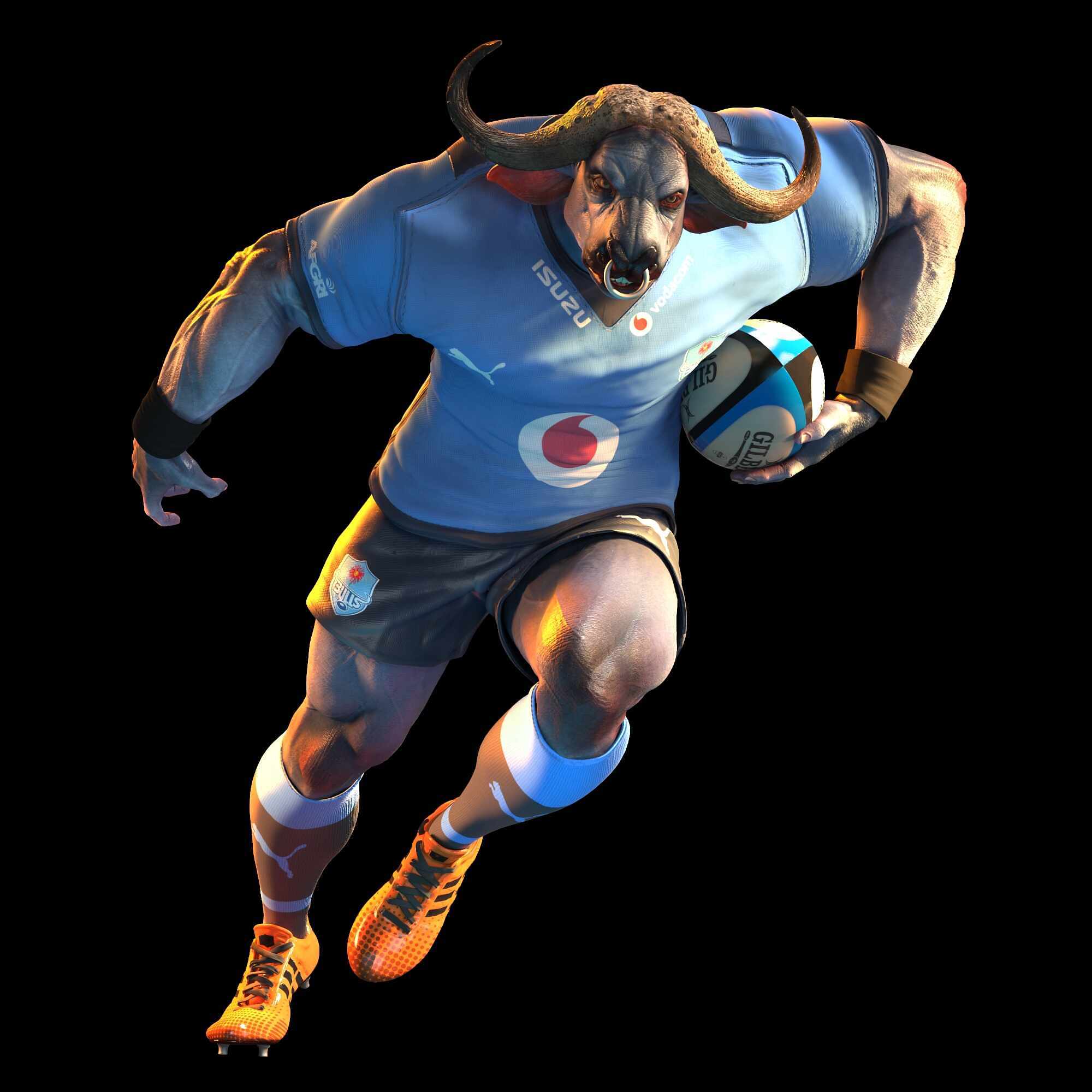 Blue Bull Rugby Mascot - ZBrushCentral