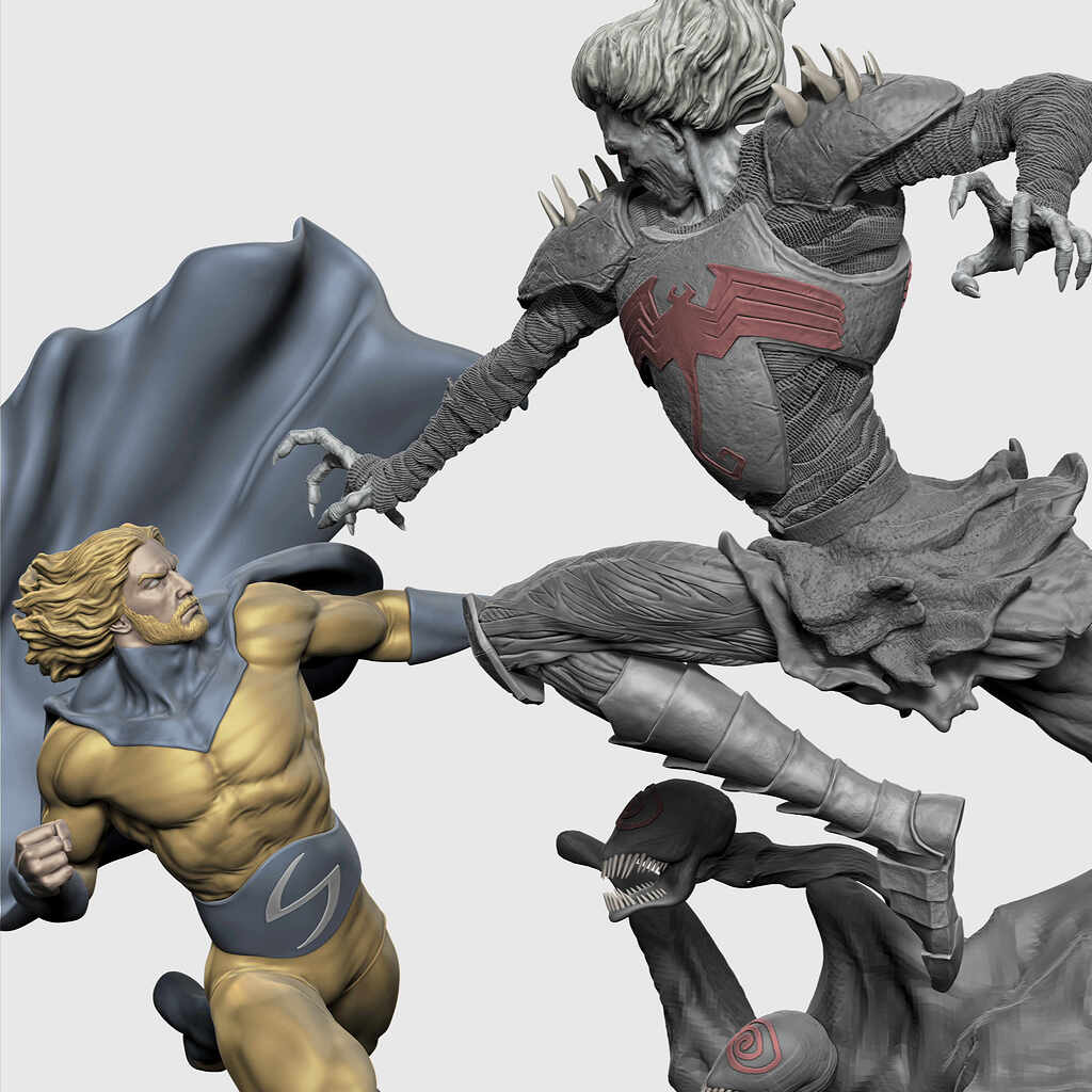 Sentinela vs Knull (Wip) - ZBrushCentral