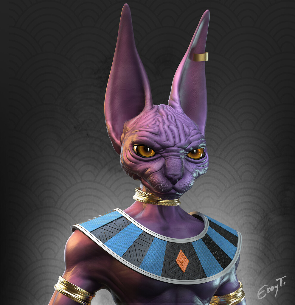Beerus - the God of Ramen - ZBrushCentral
