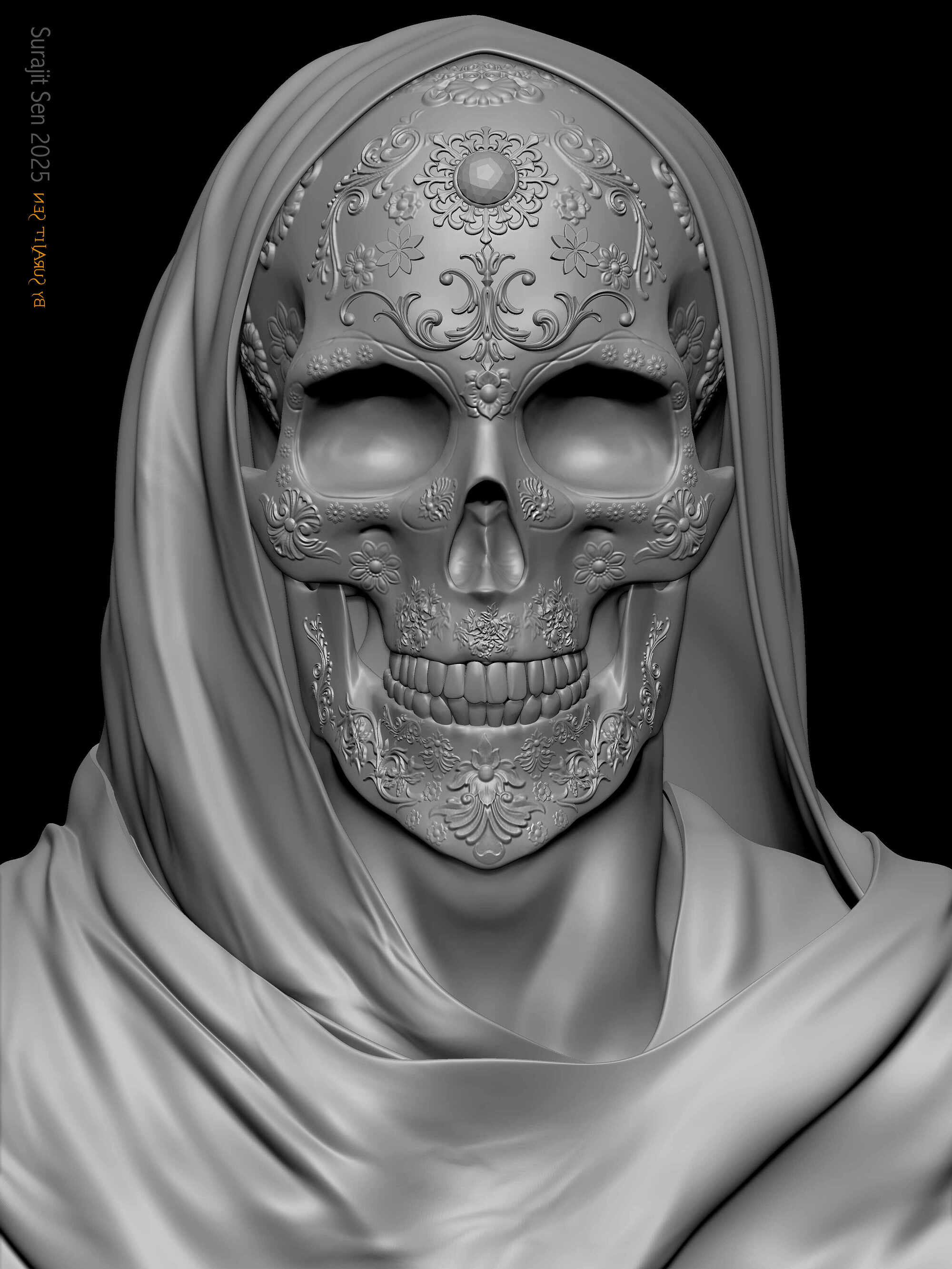 Skull Man - Digital Sculpture by Surajit Sen - ZBrushCentral